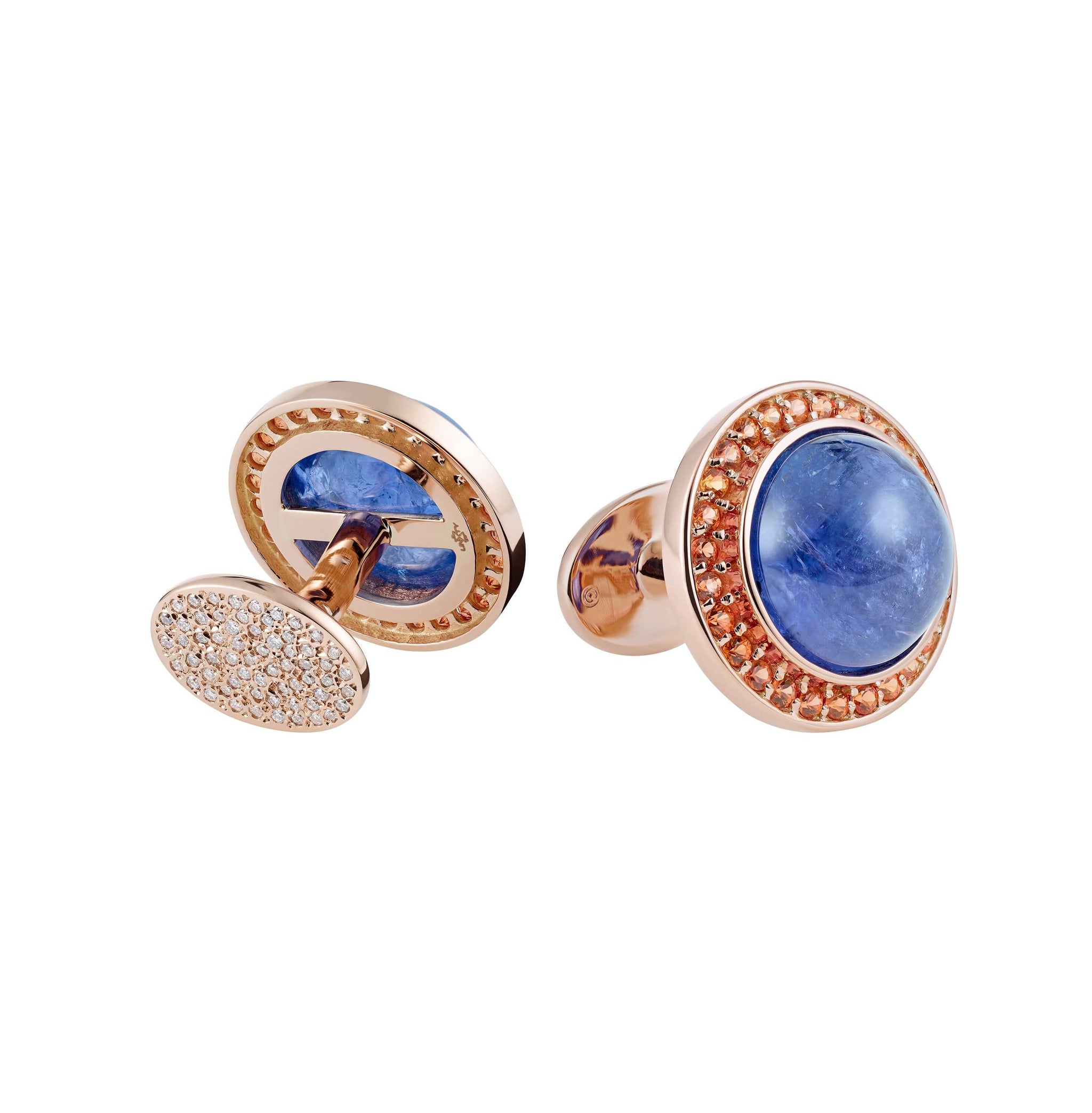 Rotor Cufflinks - Rose Gold