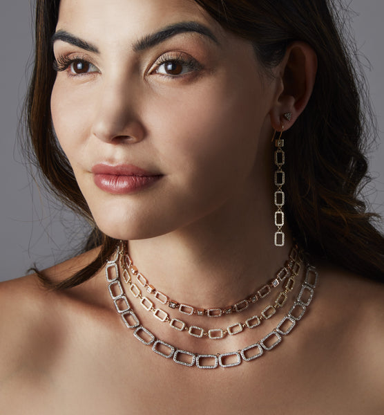 New York Chain - Diamonds - Rose Gold