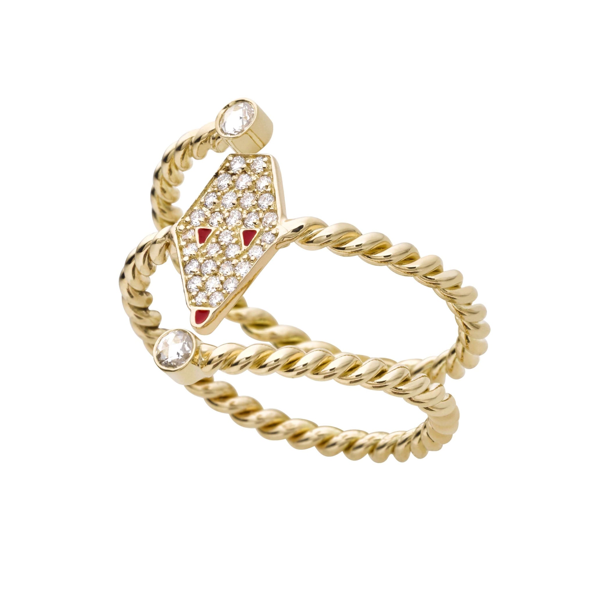 Drina Double Coil Ring - Yellow Gold